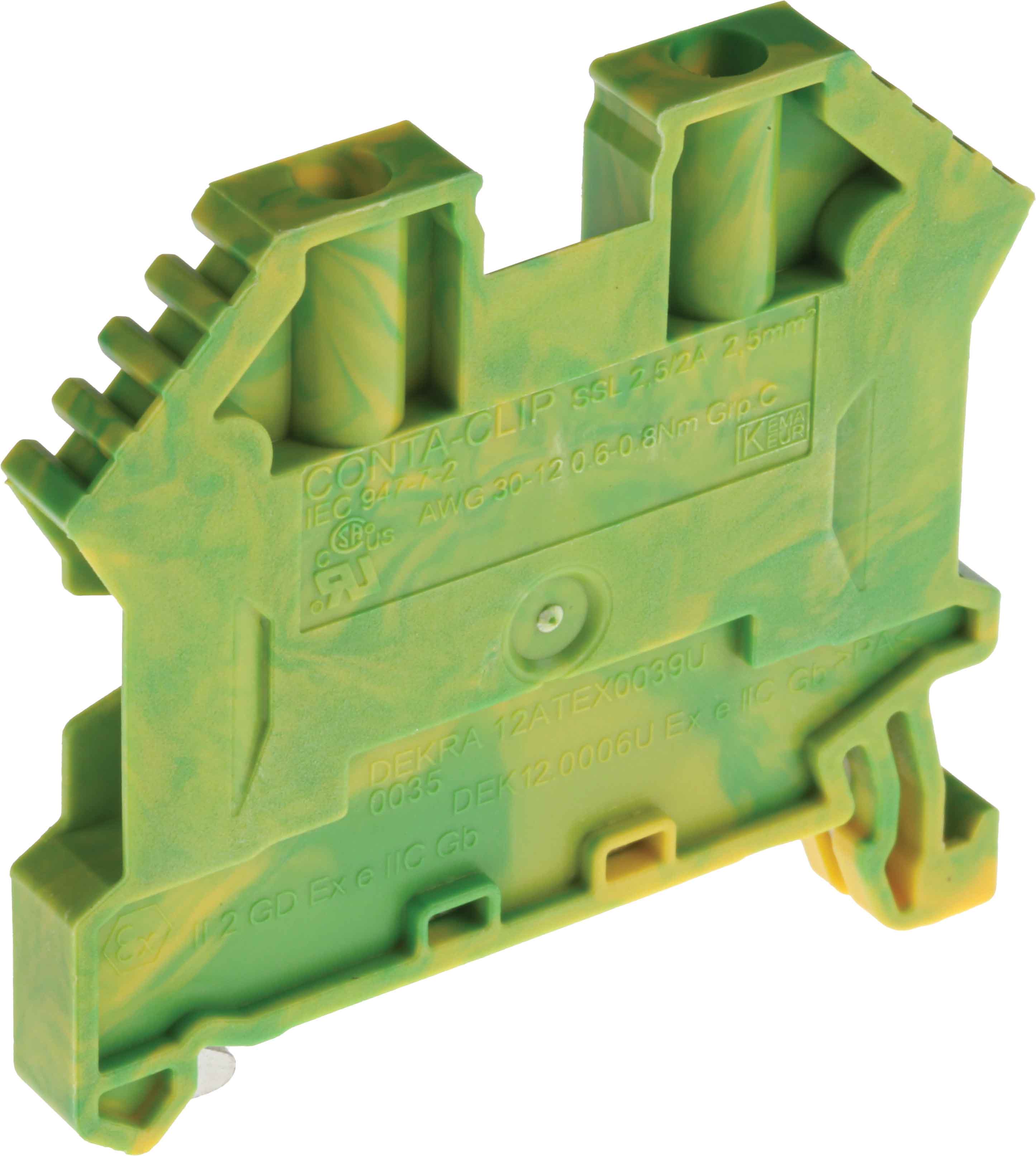 Rs Pro Green Yellow Earth Terminal Block Single Level 2 5mm² Rs