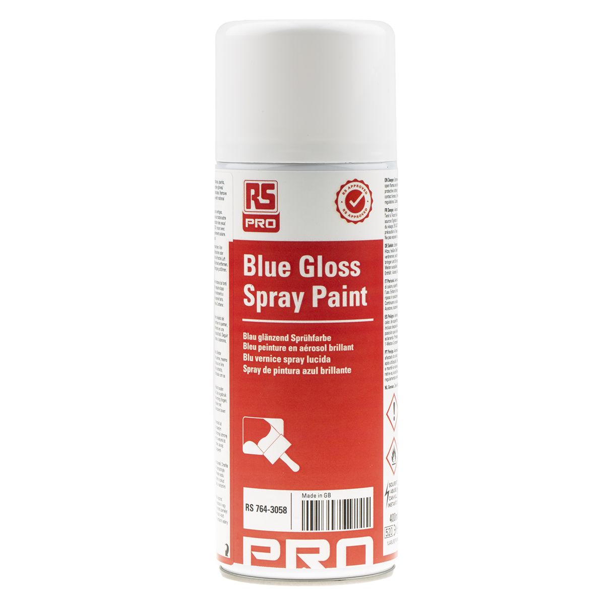 RS PRO 400ml Blue Gloss Spray Paint | RS