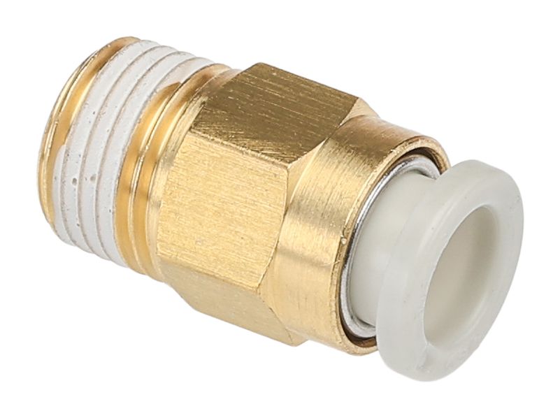 KQ2H06-01AS | SMC KQ2 Series Straight Threaded Adaptor, R 1/8 Male to Push In 6 mm, Threaded-to ...