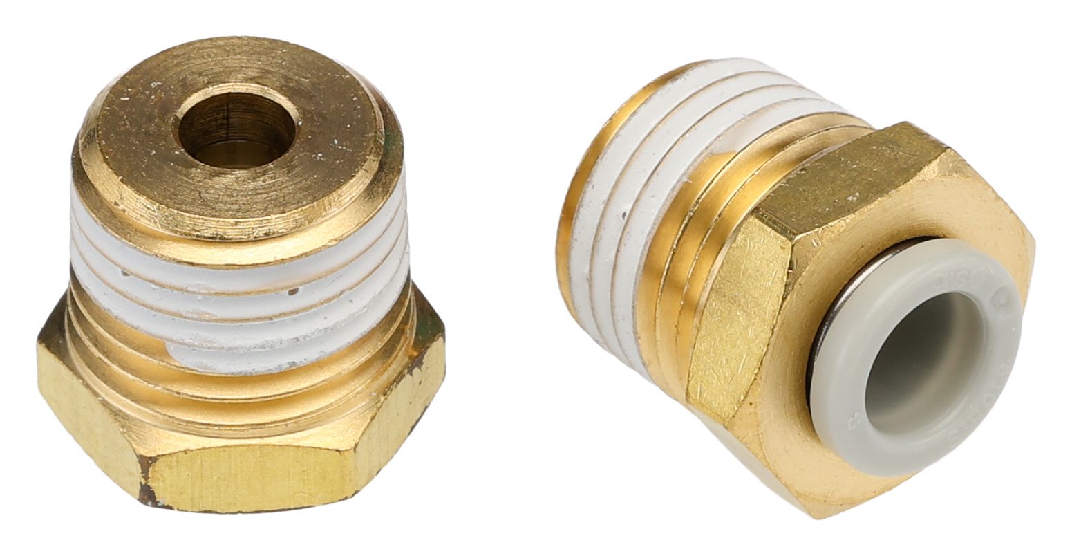 KQ2H06-02AS | SMC KQ2 Series Straight Threaded Adaptor, R 1/4 Male to Push In 6 mm, Threaded-to ...