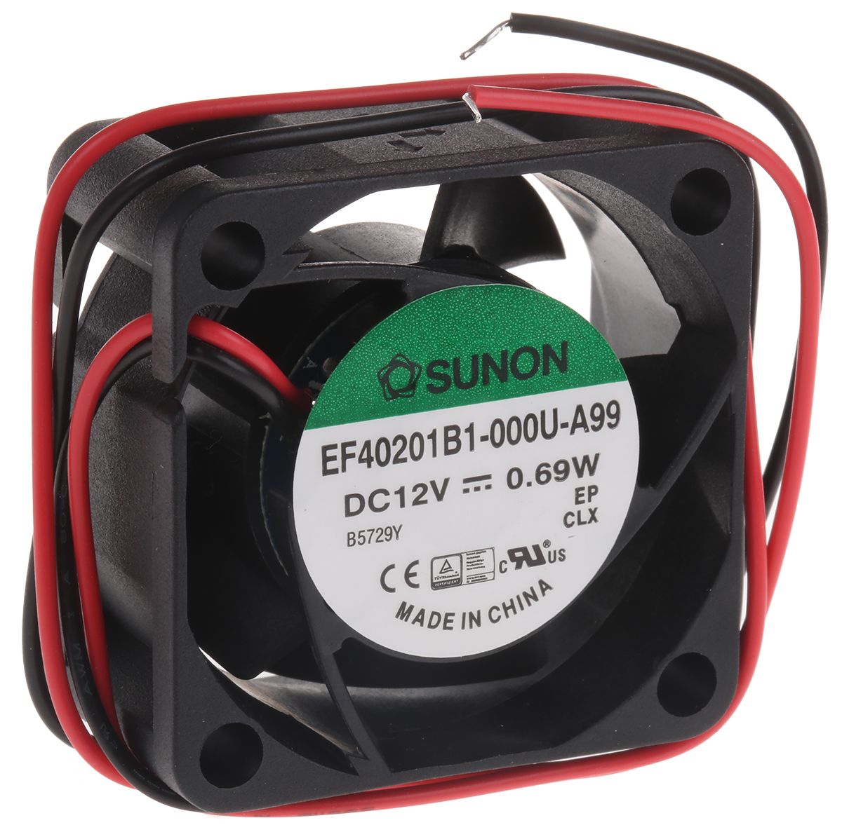 Sunon 軸流ファン 電源電圧:12 V Dc Dc 40 X 40 X 20mm Ef40201b1 000u A99 Rs