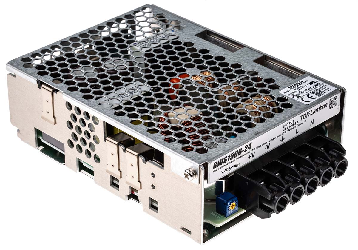 RWS150B-24 | TDK-Lambda Switching Power Supply, 24V dc, 6.5A, 156W, 1 Output | RS
