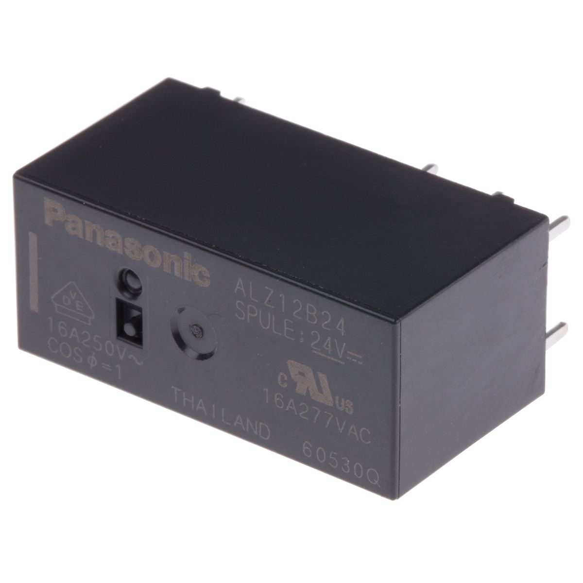 ALZ12B24 | Panasonic PCB Mount Power Relay, 24V dc Coil, 16A Switching Current, SPDT | RS