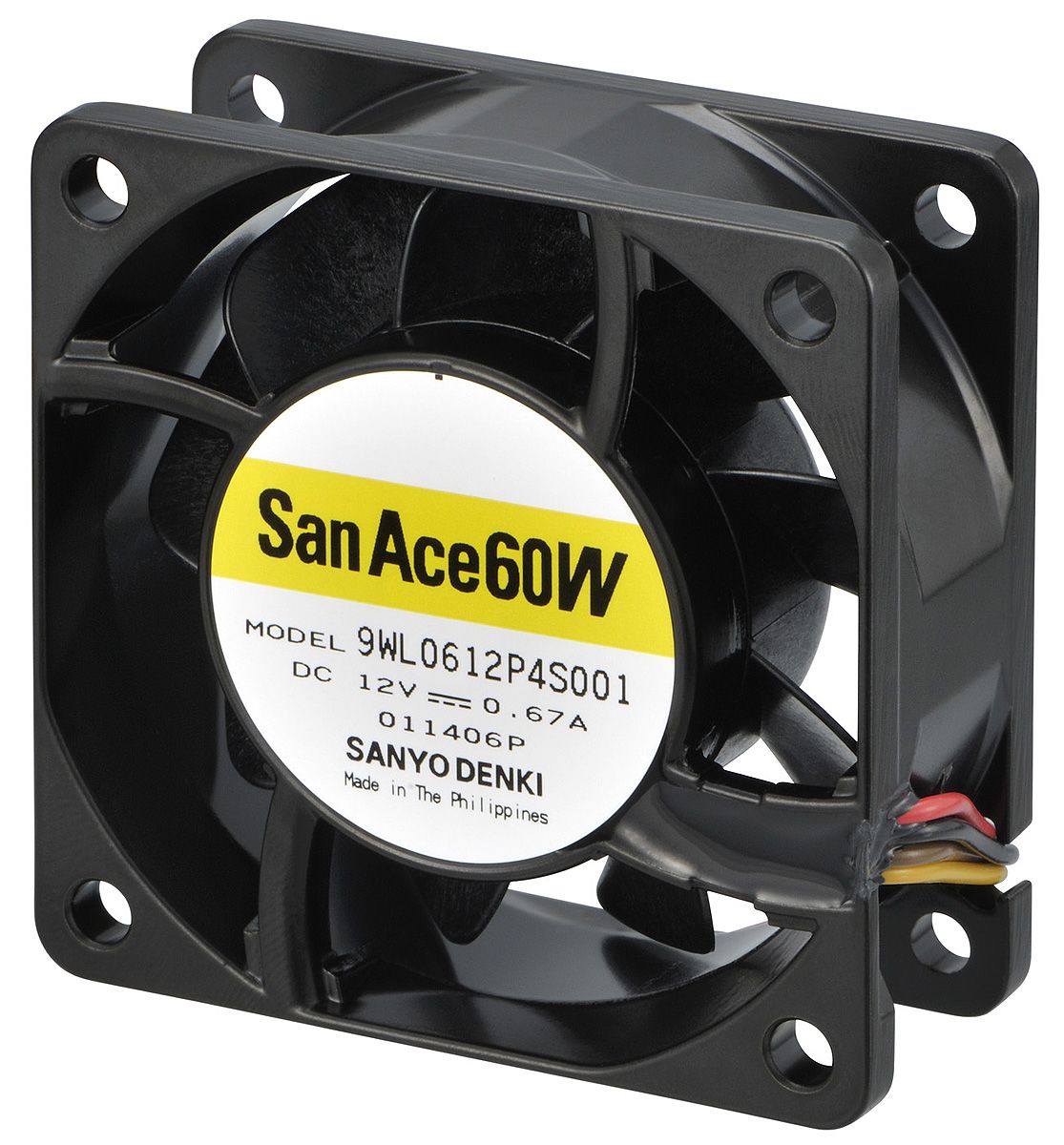 山洋電気 軸流ファン 電源電圧:12 V Dc Dc 60 X 60 X 25mm 9wl0612p4s001 Rs