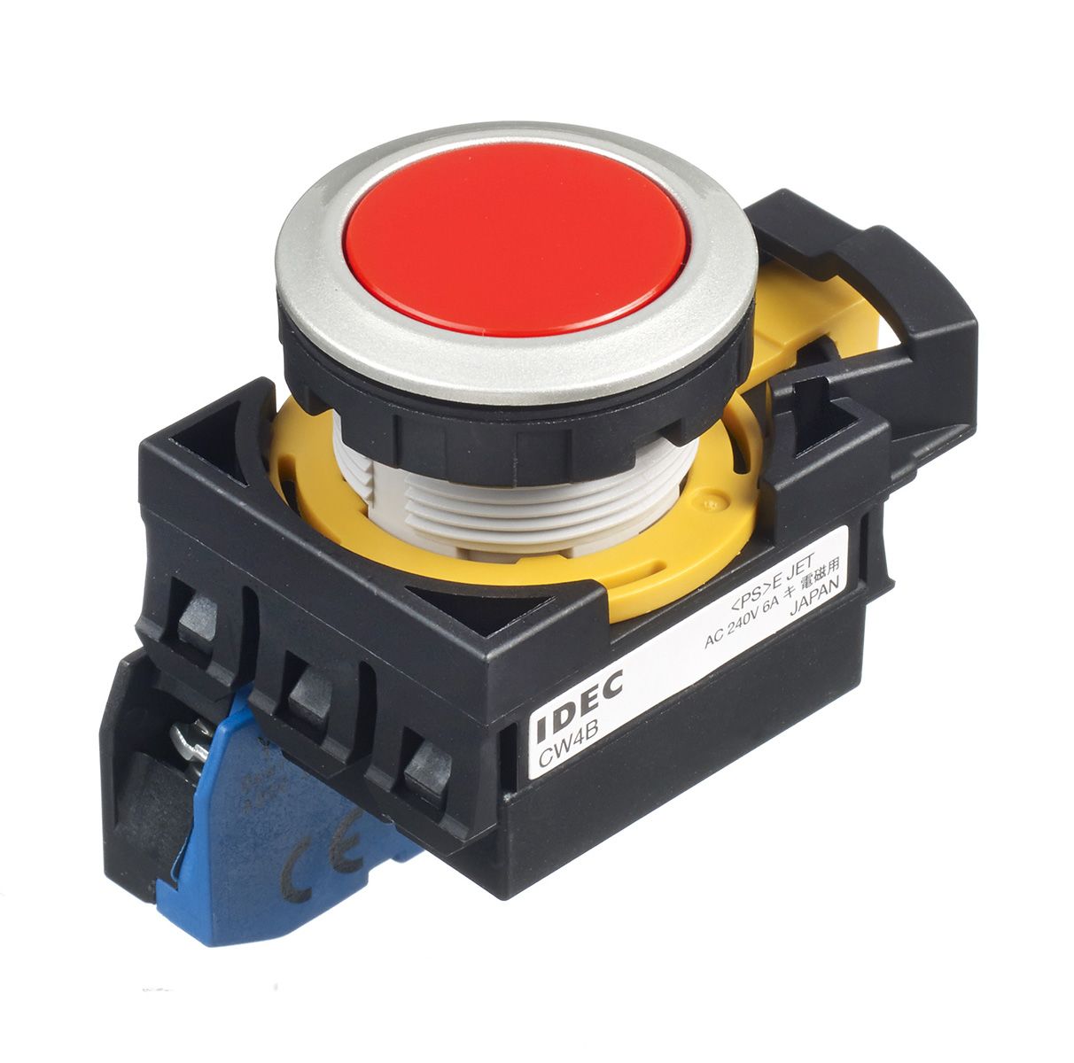 CW4B-A1E10R | Idec CW Series Illuminated Push Button, Panel Mount, NO, IP65 | RS