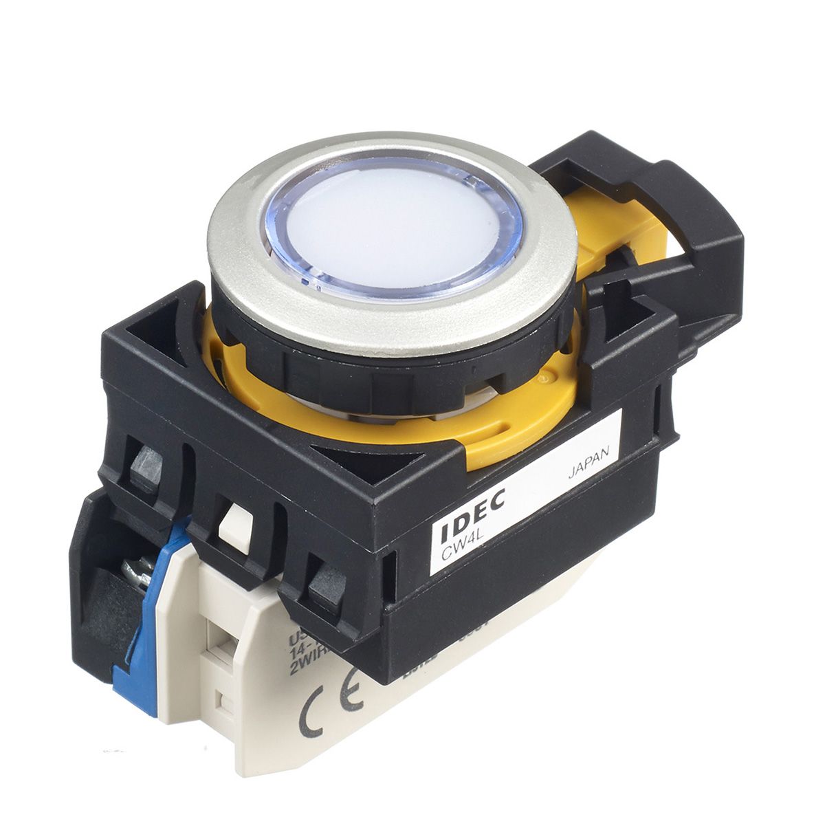 CW4L-M1E10QM4PW | Idec CW Series Illuminated Push Button, Panel Mount, NO, 22mm Cutout, IP65 | RS