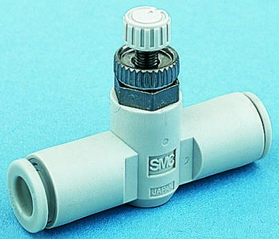 AS2001F-06 | SMC AS Series Tube Flow Regulator, 6mm Tube Inlet Port x 6mm Tube Outlet Port | RS