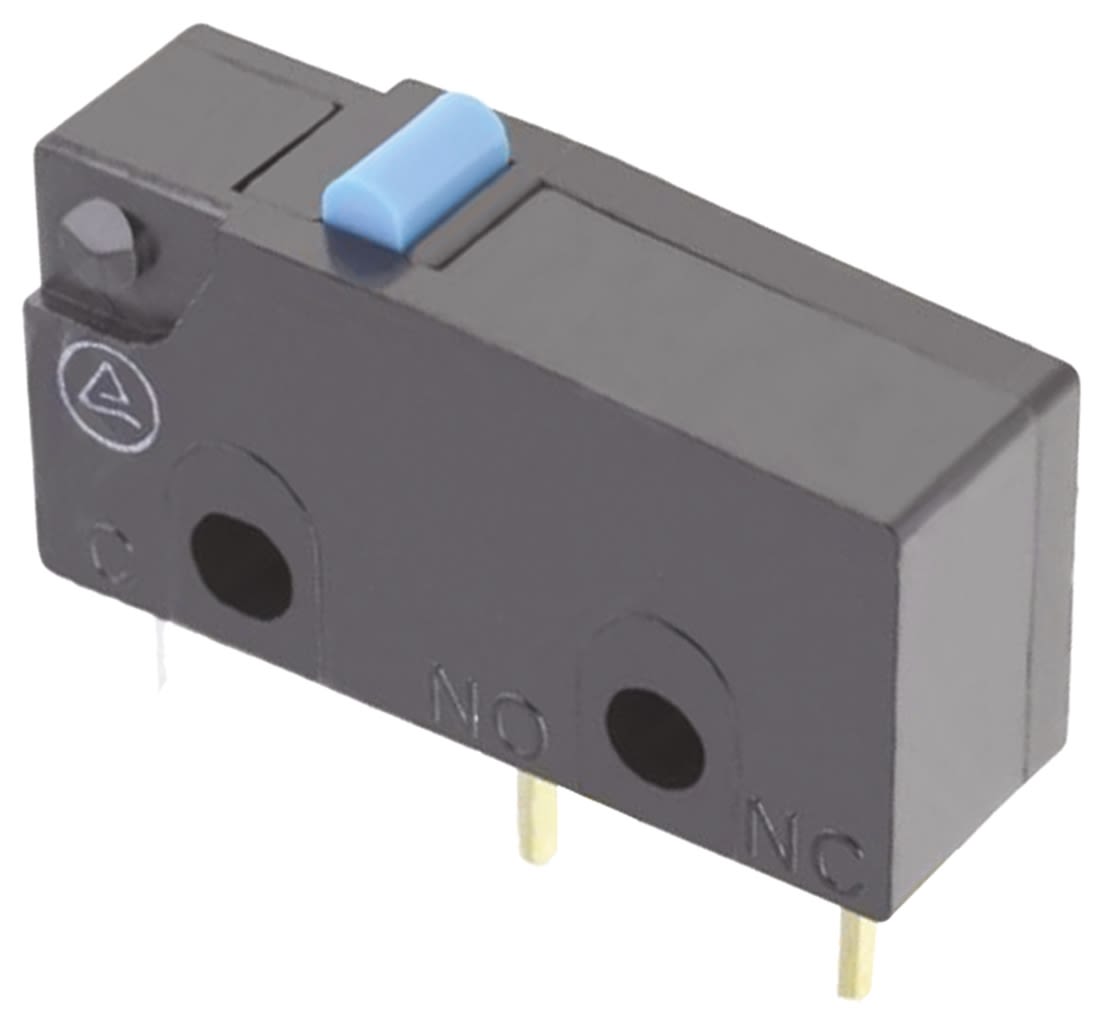 SSG-5P-5 | Omron Pin Plunger Subminiature Micro Switch, PCB Terminal, 5 A @ 125 V ac, SPDT-NO/NC ...