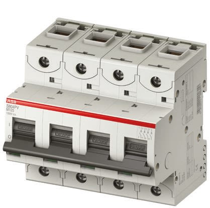 2CCP814001R1849 | ABB High Performance S800 MCB, 4P Poles, 125A, 1200V DC, 1.5 kA Breaking ...