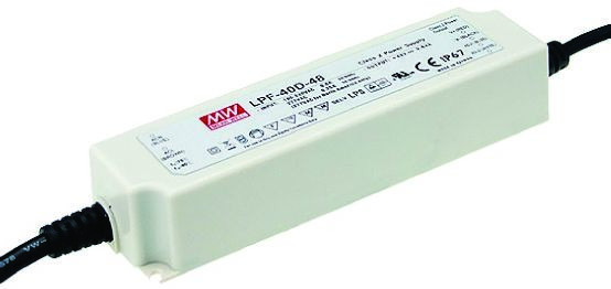 LPF-40D-36 | Mean Well Constant Voltage Dimmable LED Driver, 36V Output, 40.32W Output, 1.12A ...