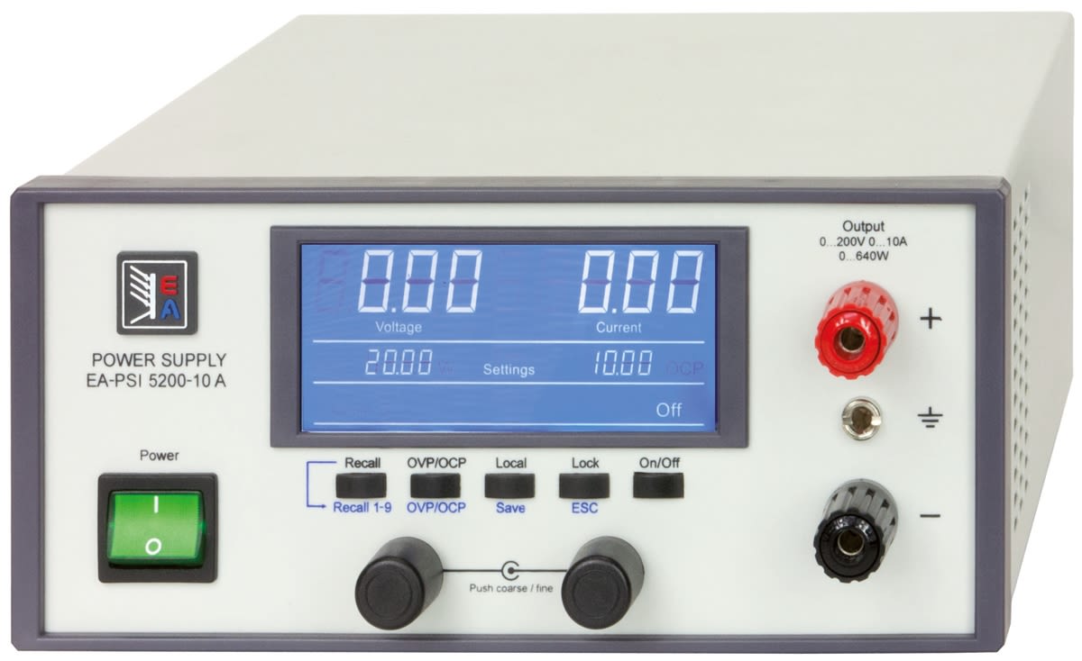 EA-PSI 5080-20 A | EA Elektro-Automatik Bench Power Supply, 640W, 1 Output, 0 → 80V, 20A | RS