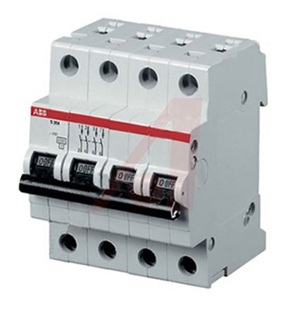 S204-C40 | Disjoncteur ABB S200 4P, 40A, pouvoir de coupure 6 kA | RS