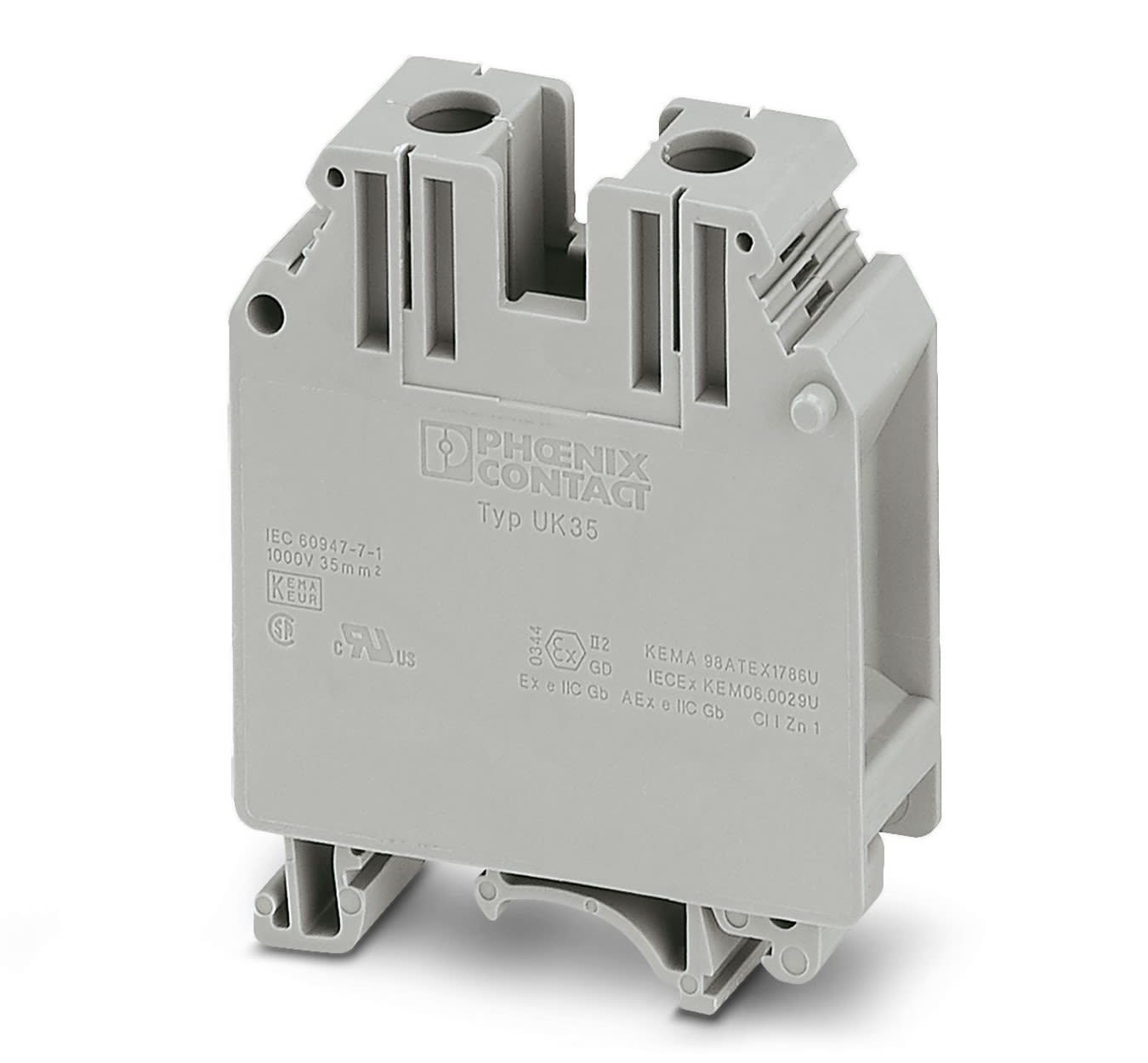 3048234 | Phoenix Contact Grey UK 35 HOUSING GY Non-Fused Terminal ...
