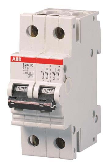 S282UC-Z20 | ABB System Pro M Compact S200 MCB, 2P Poles, 20A, Type Z, 480V AC, 500V DC, 10 kA ...
