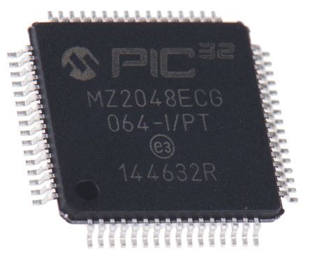 Microchip PIC32MZ2048ECG064-I/PT, 32bit PIC Microcontroller, PIC32MZ, 200MHz, 2.048 MB Flash, 64 ...