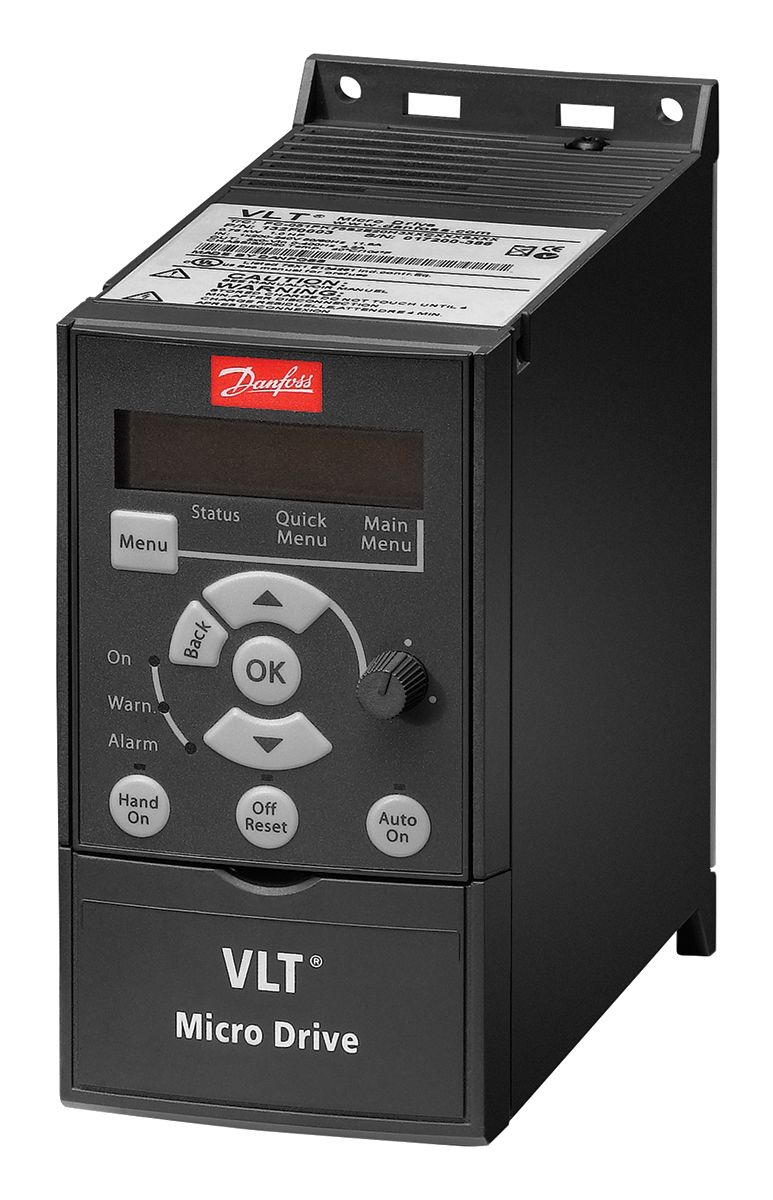132F0017 | Variateur de fréquence Danfoss VLT FC51, 0,37 kW 400 V c.a. 3 phases, 1,2 A, 0 → 200 ...