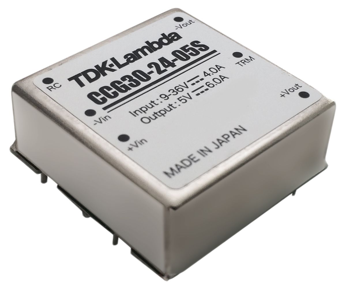 CCG30-24-03S | TDK-Lambda CCG 30 DC-DC Converter, 3.3V dc/ 7A Output, 9 → 36 V dc Input, 23.1W ...