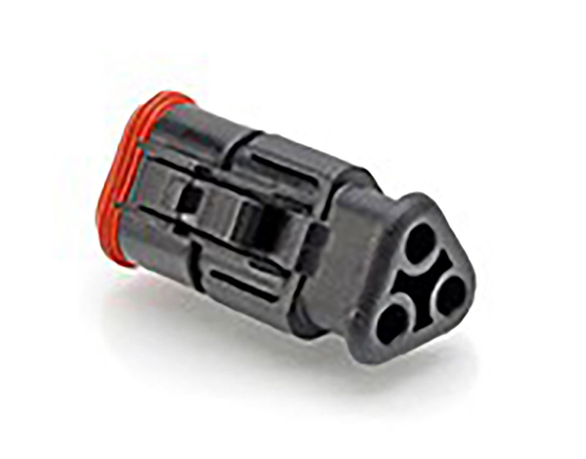 AT06-3S-SR01BLK | Amphenol Industrial, AT Automotive Connector Plug 3 Way, Crimp Termination | RS