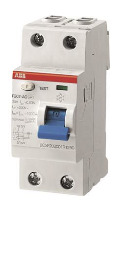 2CSF202199R1250 F202 A-25/0,03 110V | ABB RCCB, 25A, 2 Pole, 30mA, Type A, 110V ac | RS