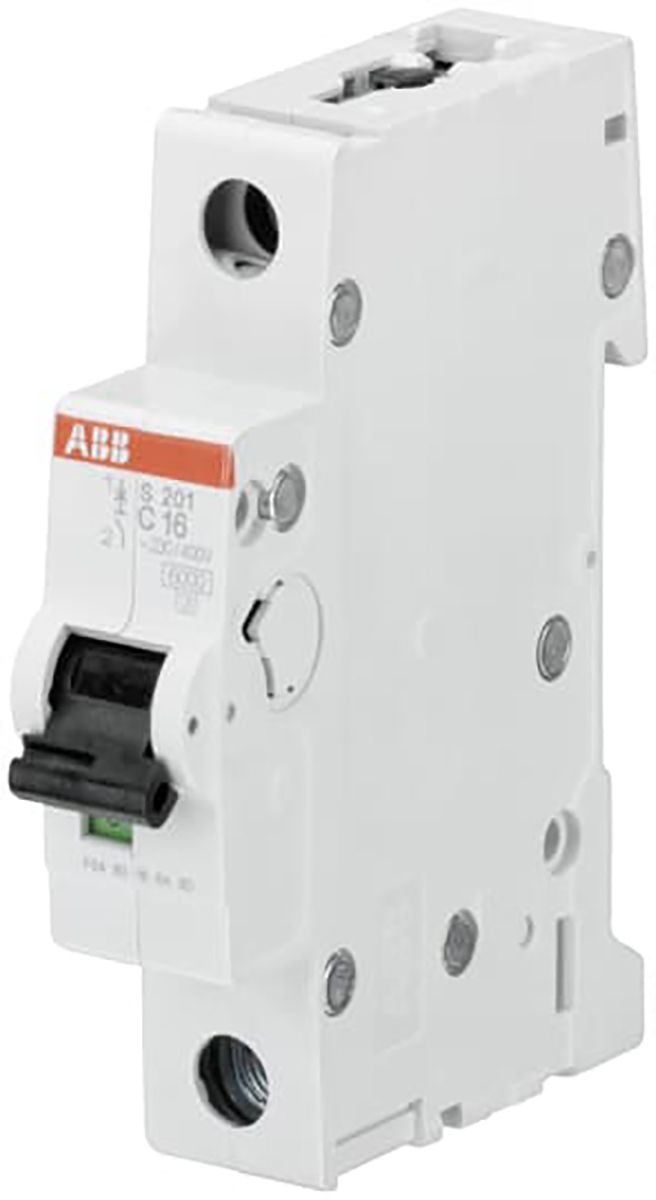 352133 | ABB System Pro M Compact S200 MCB, 1P Poles, 6A Curve C, 230V AC, 72V DC, 20 kA ...