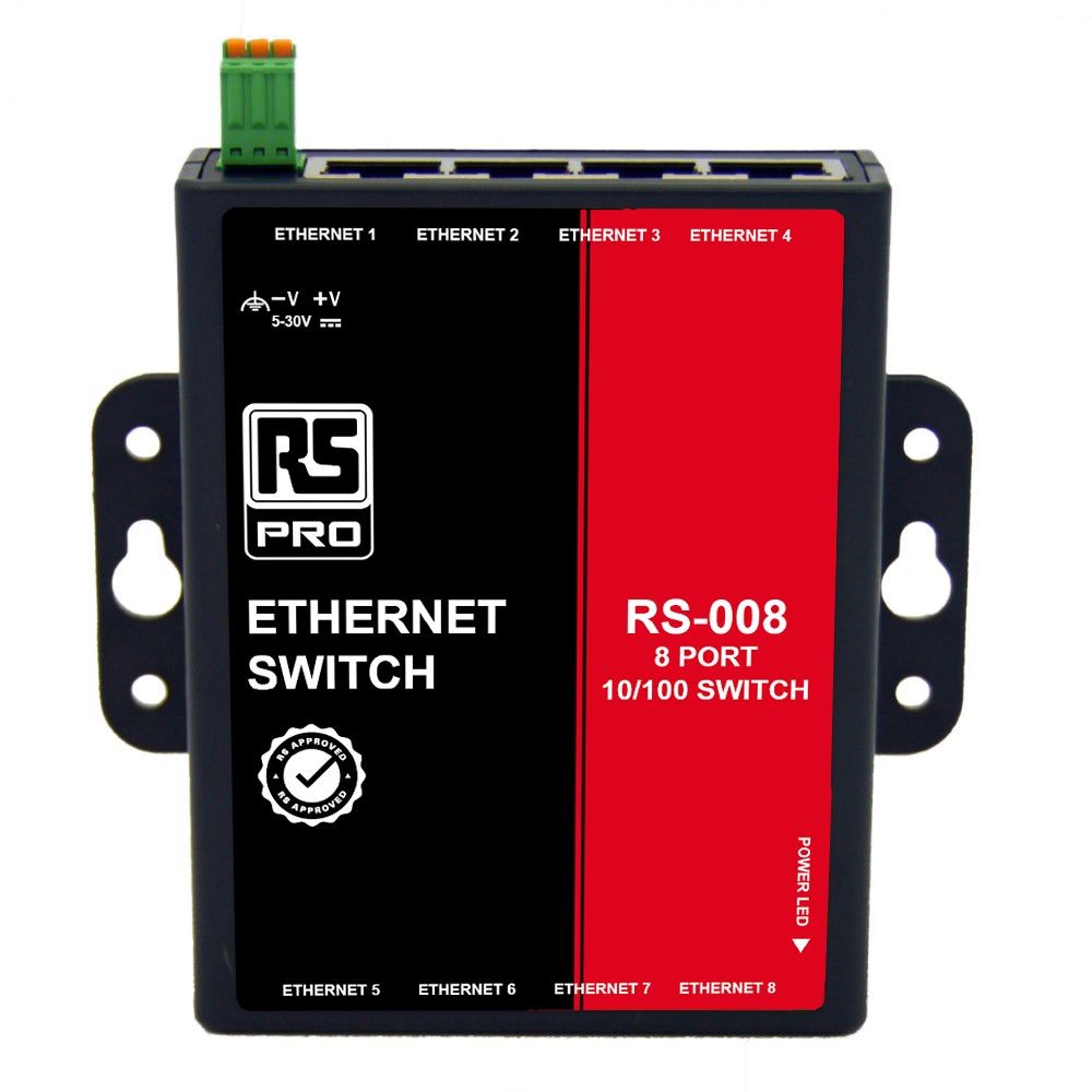 RS PRO イーサネットスイッチ ポート数:8 RJ45ポート:8 10/100Mbit/s | RS