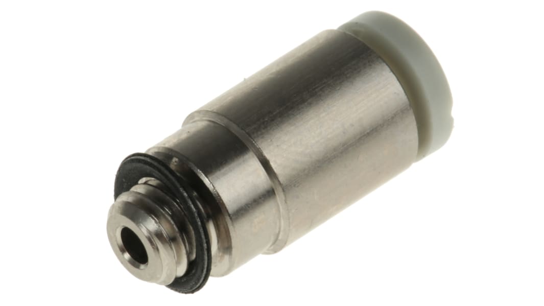KQ2S04-M5N | SMC KQ2 Series Straight Threaded Adaptor, M5 Male to Push In 4 mm, Threaded-to-Tube ...