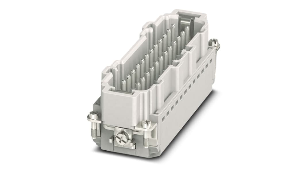 1407738 | Phoenix Contact Heavy Duty Power Connector Insert, 16A, HC-B24-I-PT-M-48 Series, 24 ...