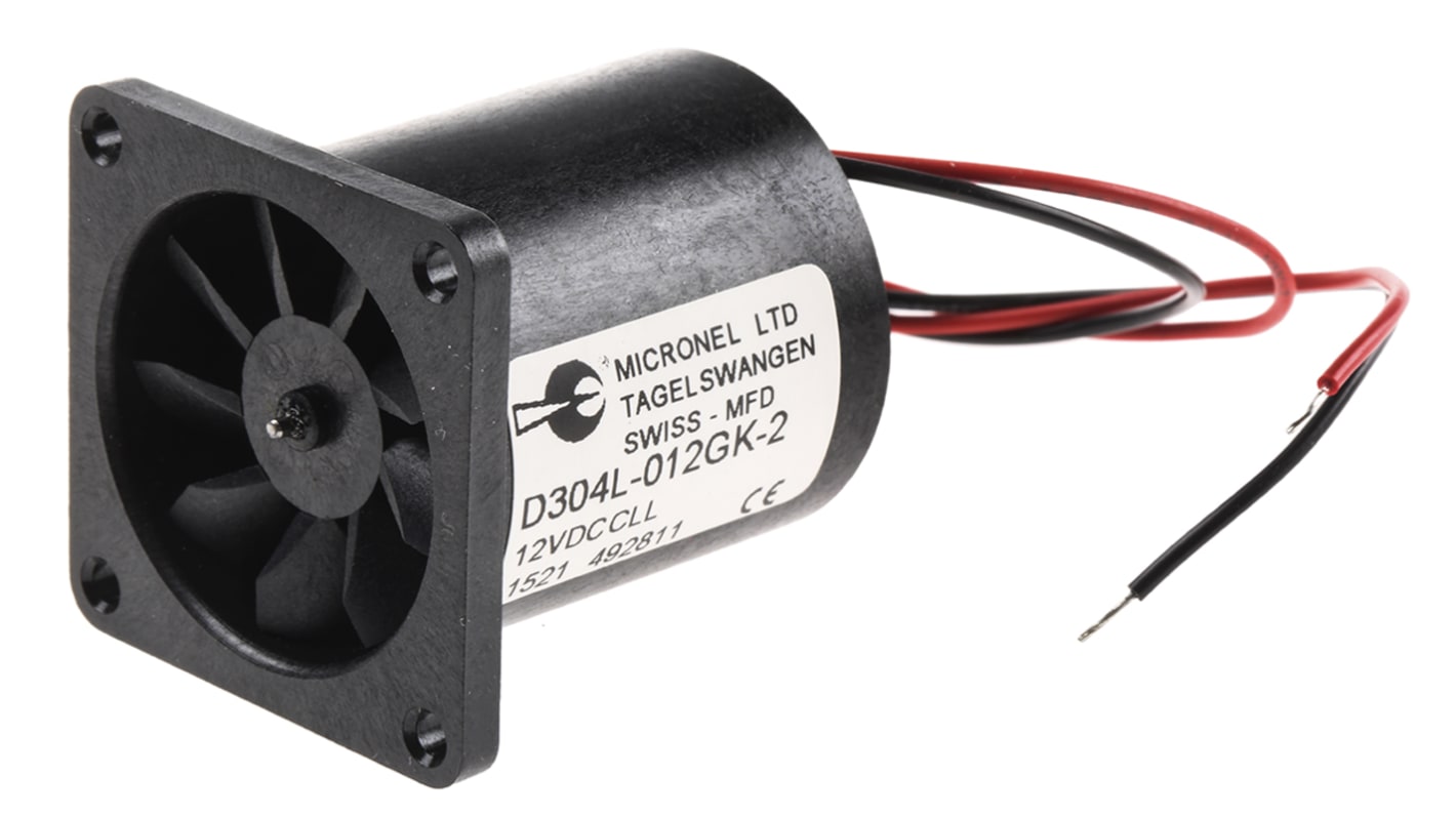 Micronel 軸流ファン 電源電圧：12 V Dc Dc 34 X 34 X 36mm D304l 012gk 2 Rs