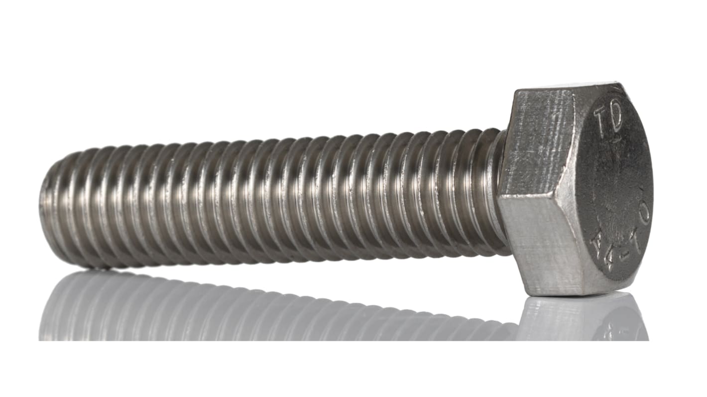RS PRO Stainless Steel Hex Hex Bolt M12 x 50mm RS