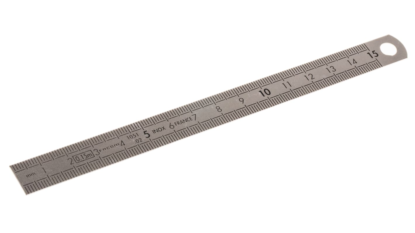 DELA.1051.150 Facom 150mm Stainless Steel Metric Ruler With UKAS Calibration RS