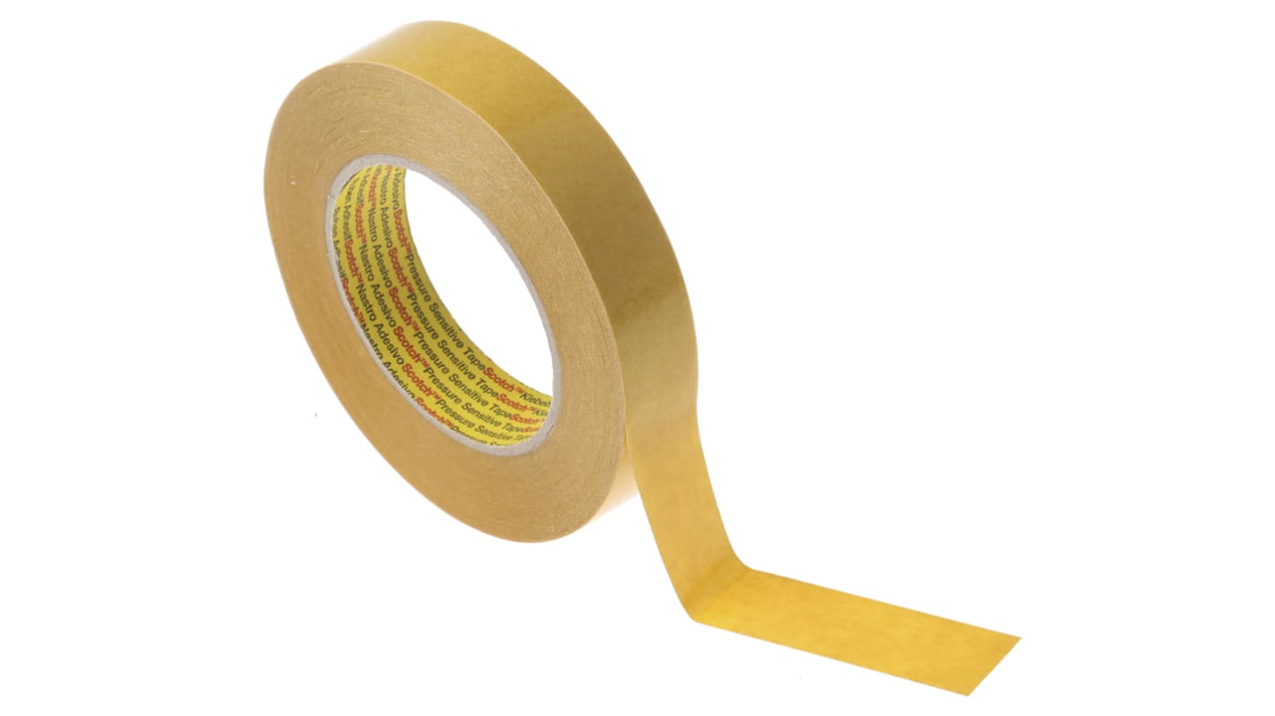 3M 9040 Beige Double Sided Paper Tape 0.1mm Thick 7.5 N cm Paper Backing 25mm x 50m