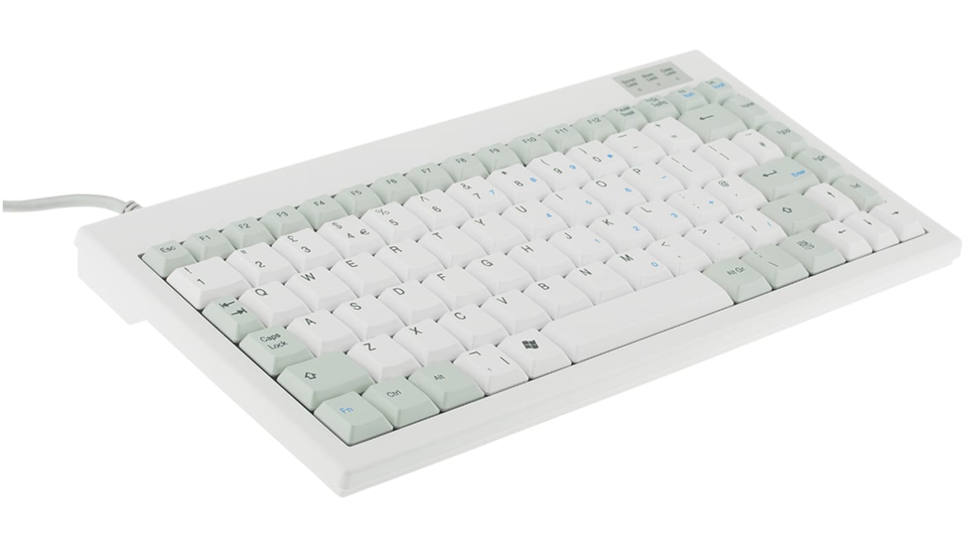 SPR-8695-U-UKE | Sejin Wired USB Compact Keyboard, White | RS
