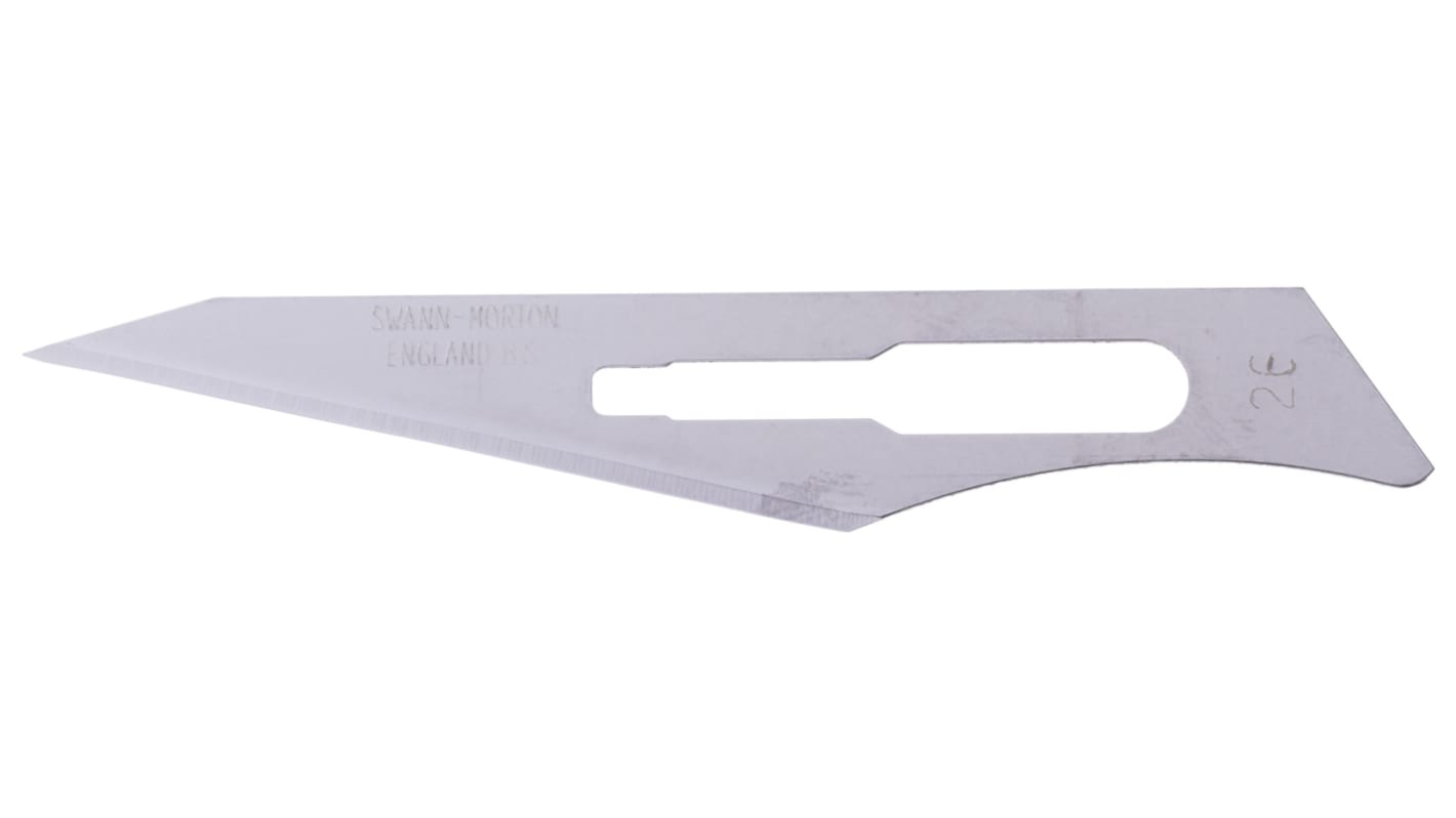 Swann Morton Carbon Steel Scalpel Blade No.26 100 per Package
