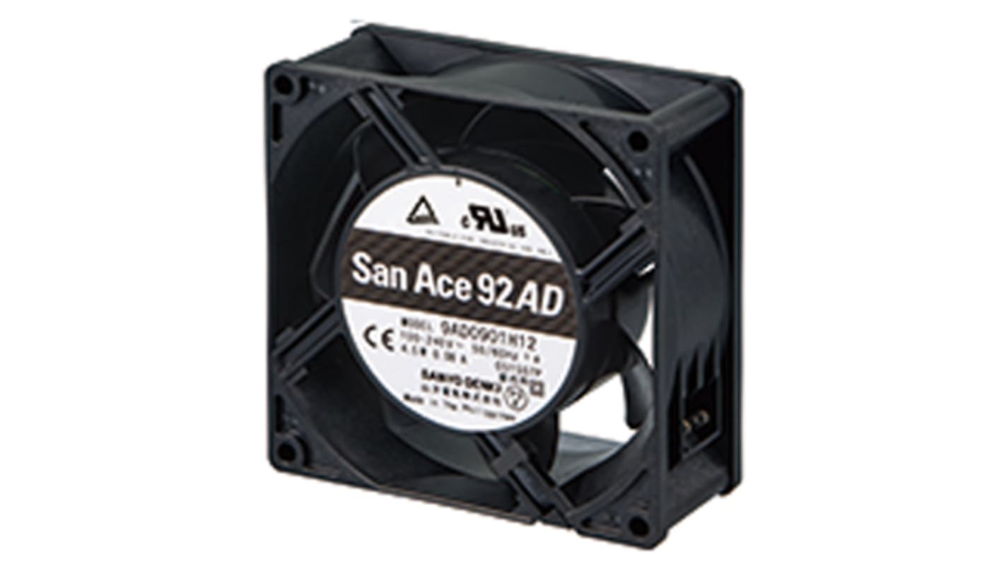 山洋電気 軸流ファン 電源電圧：100 → 240 V Ac Ac 92 X 92 X 38mm 9ad0901h1h Rs