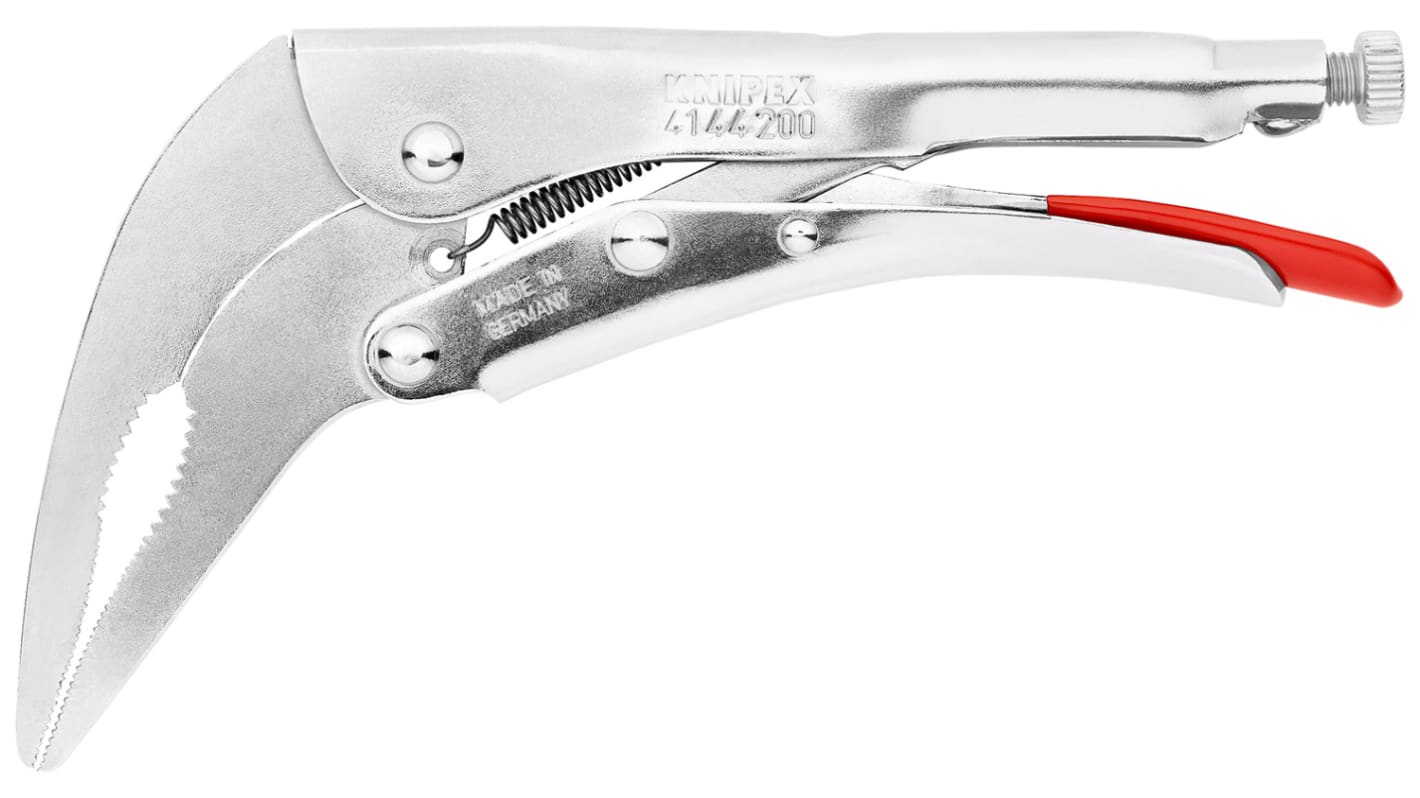 41 44 200 Knipex 41 44 Mole Grips 200 mm Overall Angled Straight Tip 30mm Jaw RS