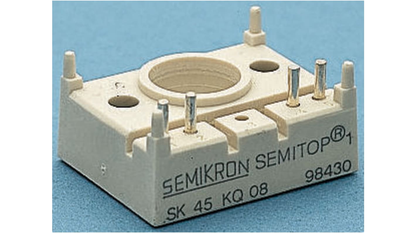 SK 45 KQ 08 | Semikron, デュアルサイリスタモジュール, 800V, 4-Pin SEMITOP1 | RS