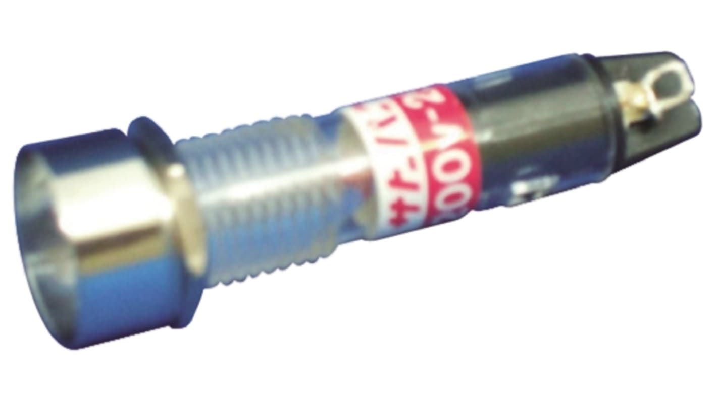 BN-5668-2-C | Clear Neon Indicator Lamp, Solder Tabs, 200 → 250 V ac | RS
