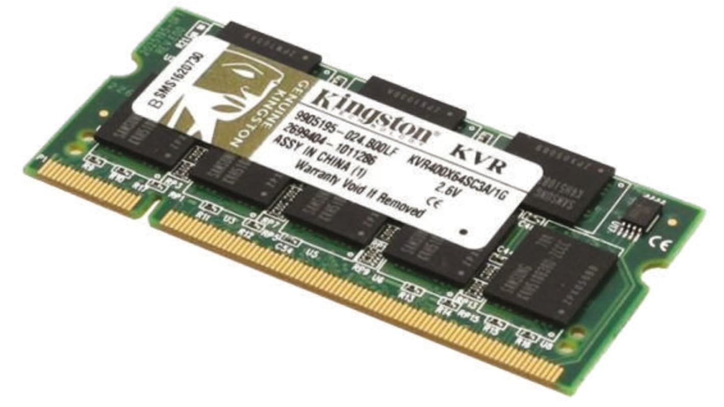 KVR400X64SC3A/1G | Kingston 1 GB DDR Laptop RAM, 400MHz, SODIMM, 2.6V | RS
