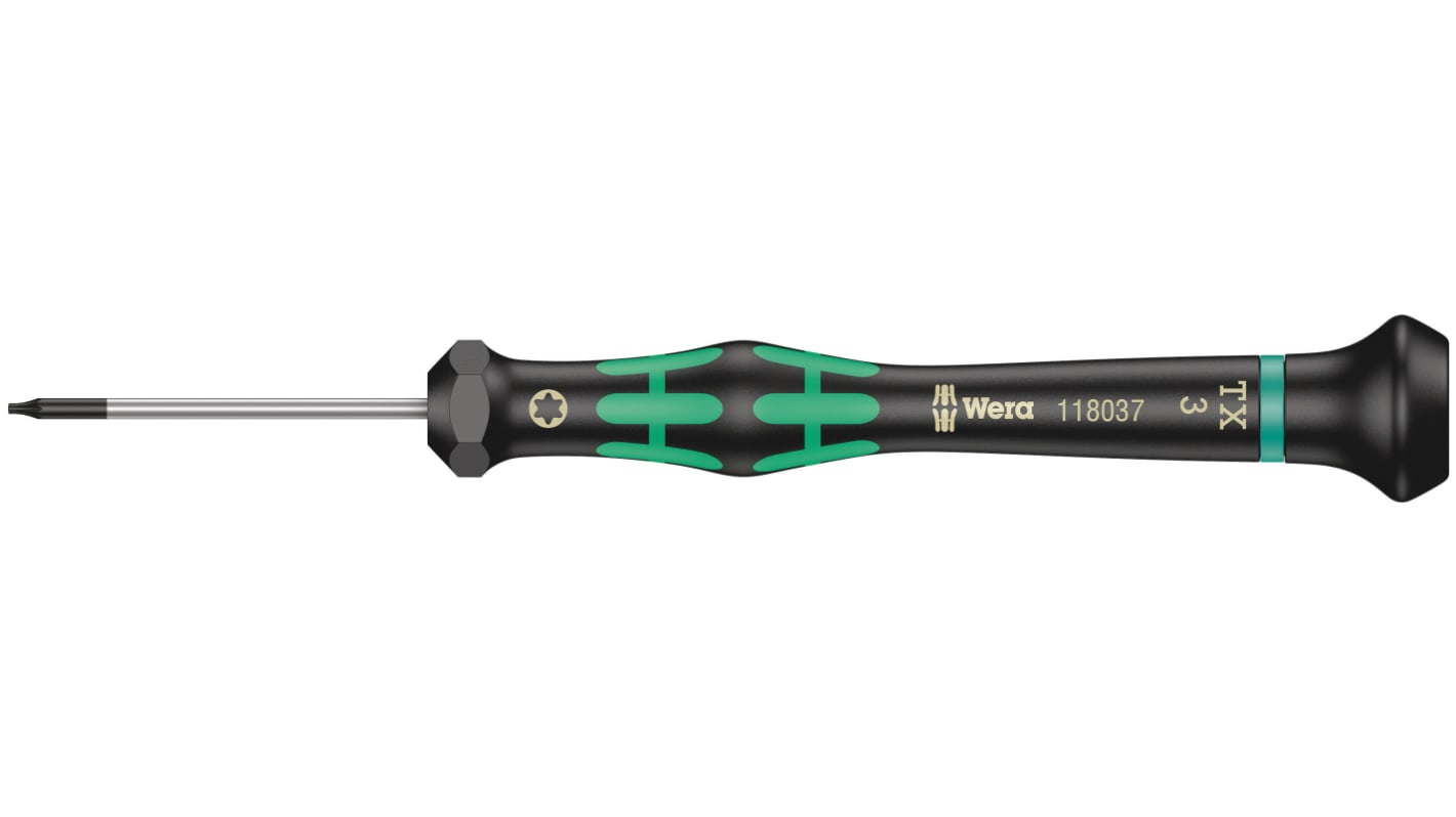 Wera Torx Precision Screwdriver T3 Tip 40 mm Blade 137 mm Overall