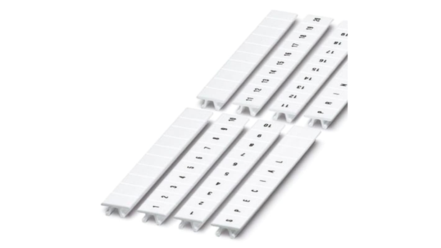 825011 | Barrette de marquage Zack Phoenix Contact, série ZB 8 CUS pour Bloc de jonction ...