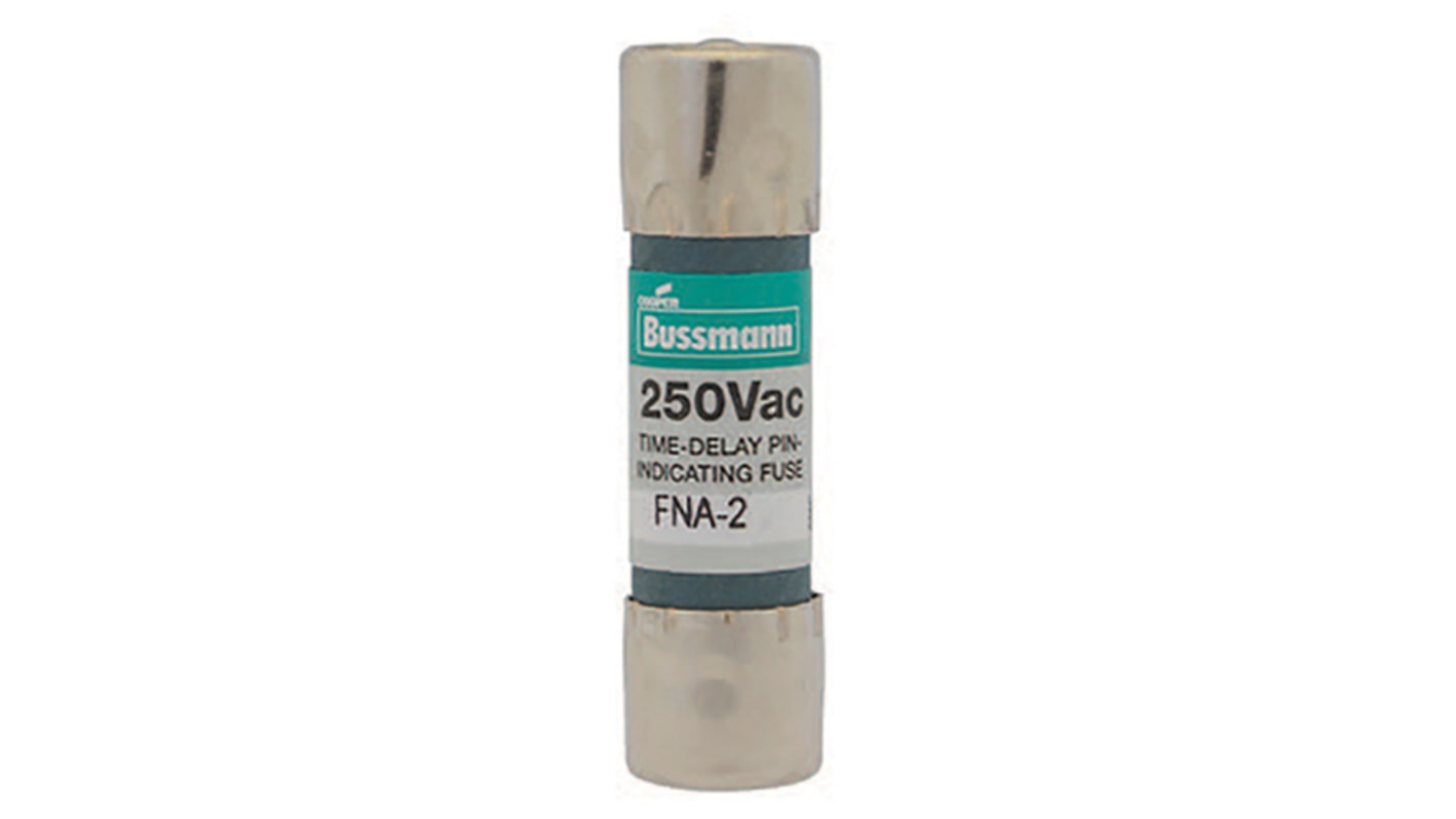 FNA-5 | Fusible de cartucho cerámico Cooper Bussmann, serie FNA, 125V ac, 5A, 10 x 38mm, acción ...