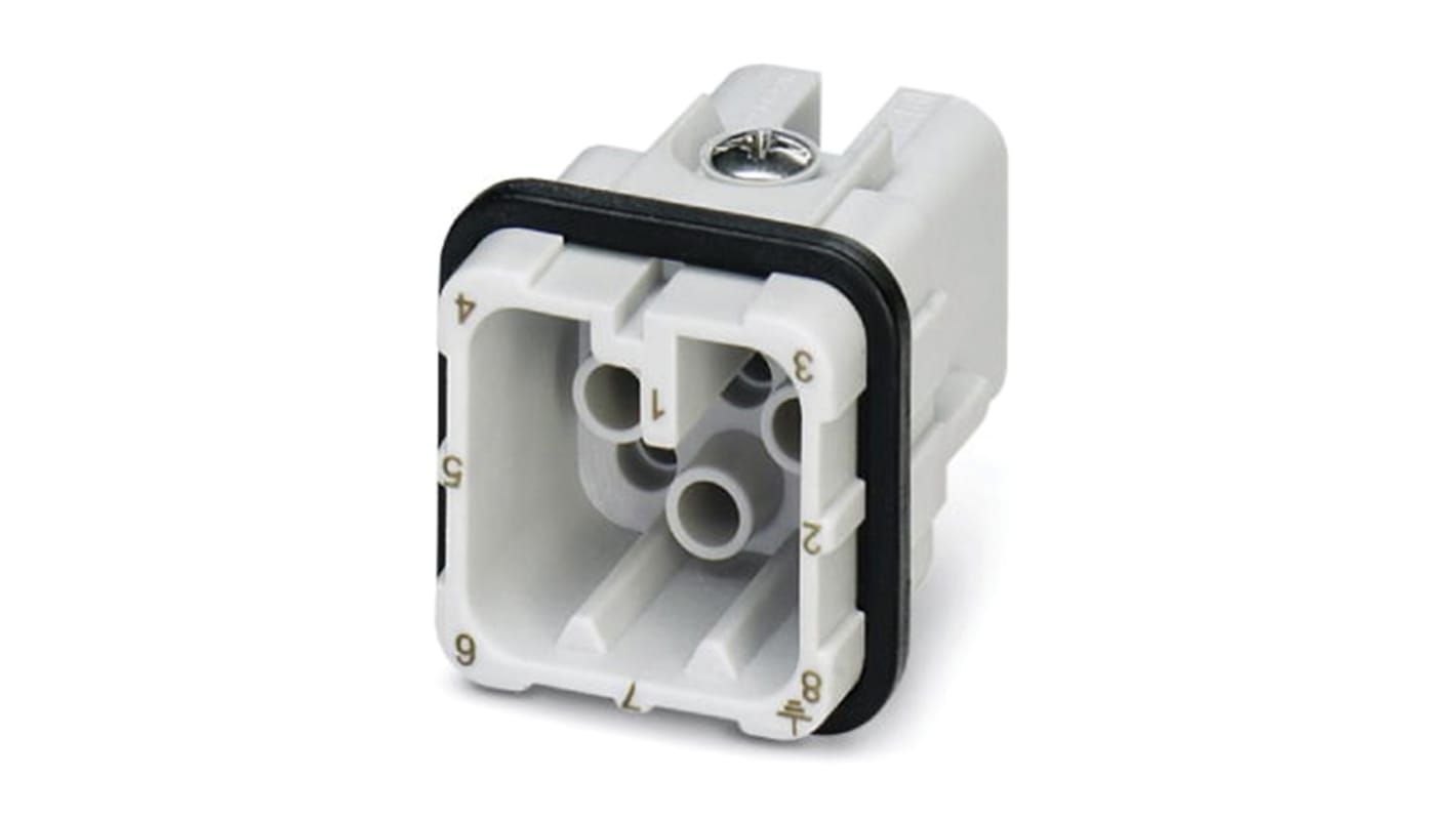 1584350 | Phoenix Contact Heavy Duty Power Connector Insert, 10A, Male, HC-D8-I-CT-M Series | RS