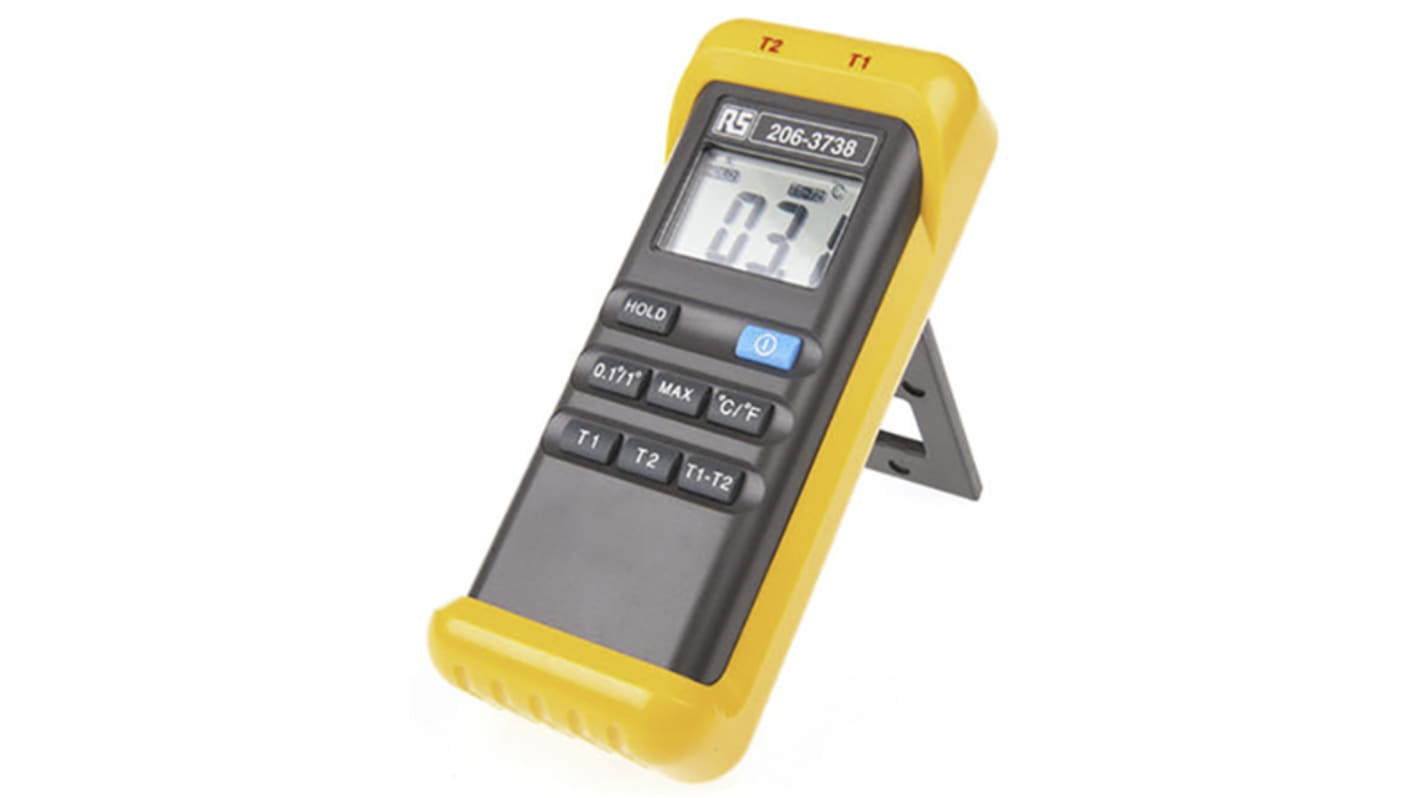 RS PRO 手持式数字温度计, K型探头, ±0.2 %精度, 可测+1300°C | RS