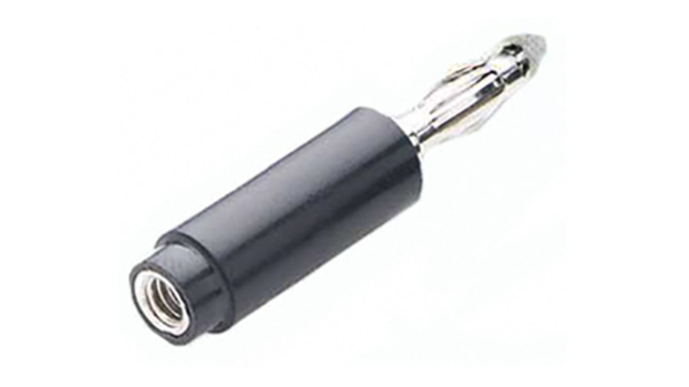 BU-00226-0 | Mueller Electric Black Male Banana Plug, 4 mm Connector, 8-32 Thread Termination ...