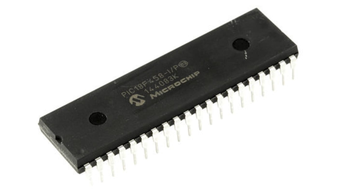 Microchip PIC18F458-I/P, 8bit PIC Microcontroller, PIC18F, 40MHz, 32 kB, 256 B Flash, 40-Pin ...