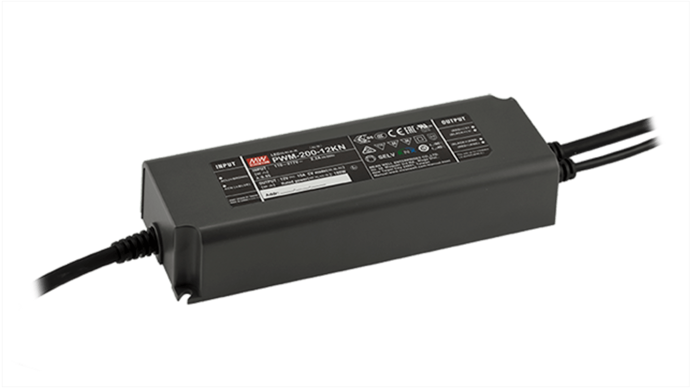 PWM-200-24BLE | MEAN WELL LED Driver, 24V Output, 200W Output, 8.3A Output, Constant Voltage ...