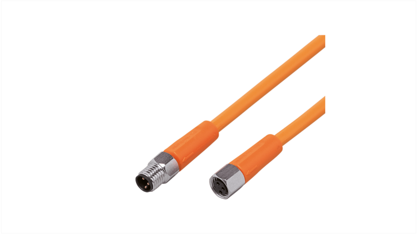 EVT202 | ifm electronic Straight Male 1 way M8 to Straight Female 1 way ...