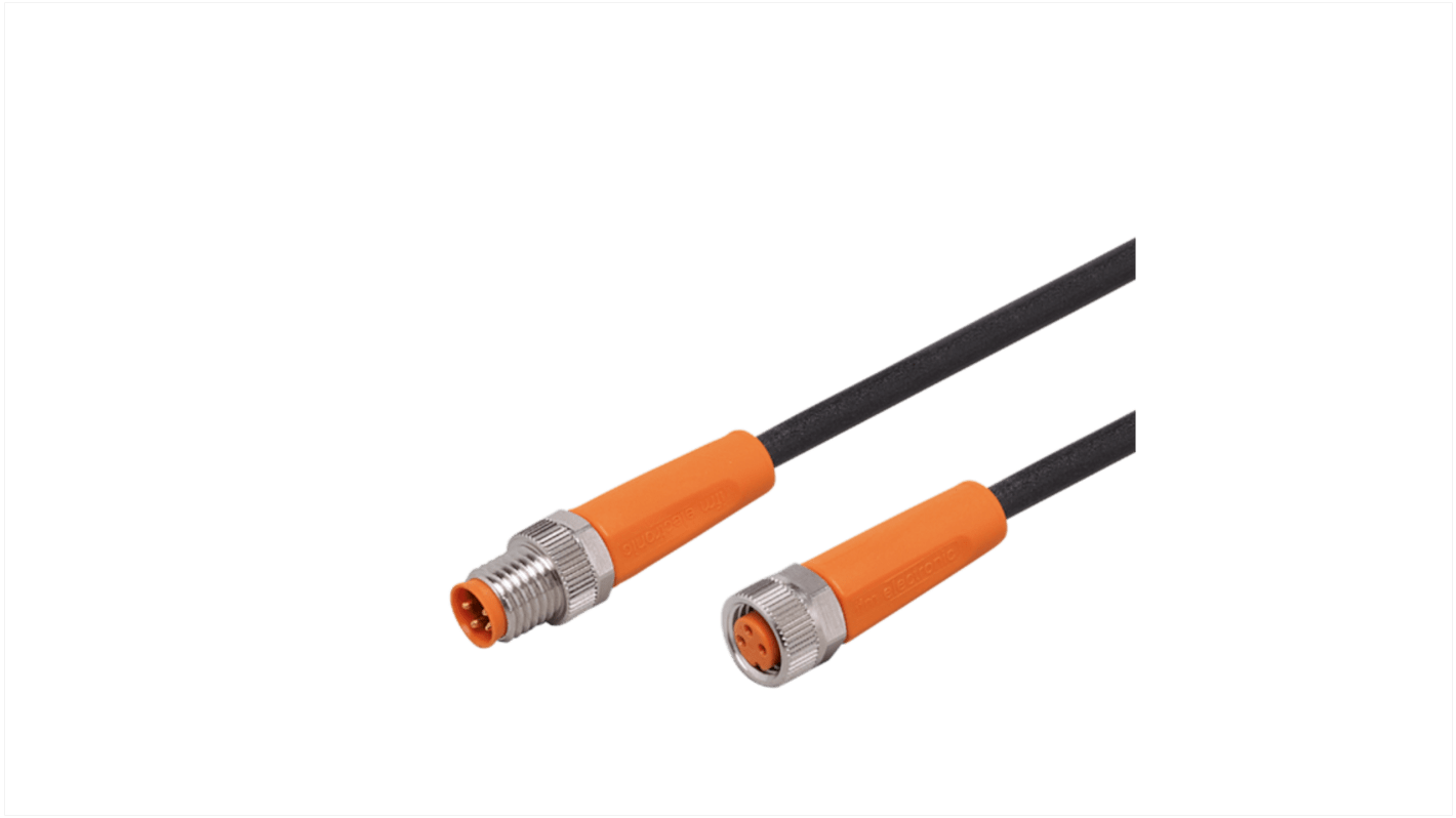 EVC306 | ifm electronic Straight Male 1 way M8 to Straight Female 1 way ...