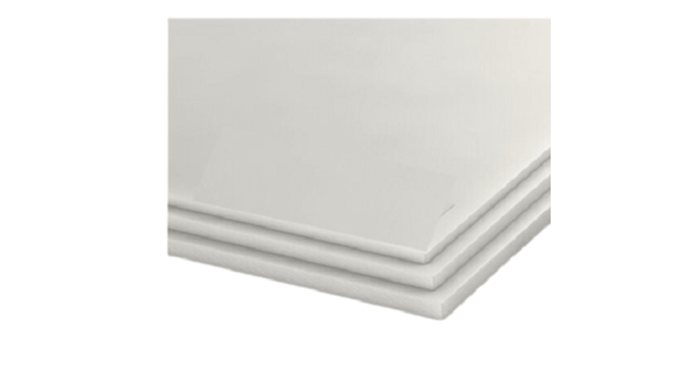 RS PRO Milled Natural Plastic Sheet, 500mm x 300mm x 37mm | RS