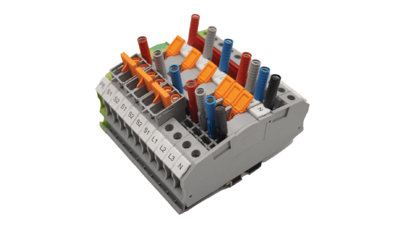 Phoenix Contact 1718567 Series Test Disconnect Terminal Block, 4-Way ...